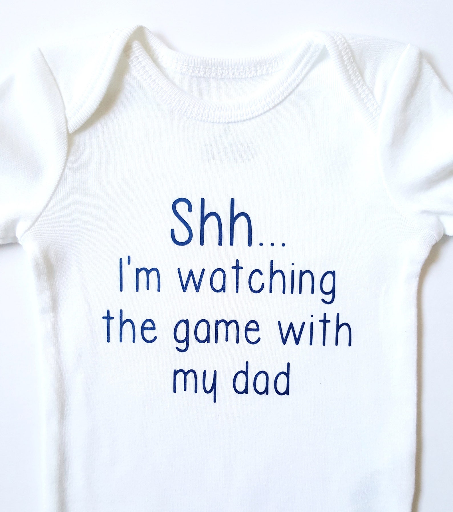 Shh Watching Game With Dad Bodysuit, Game Hockey Basketball, Little Boy ...