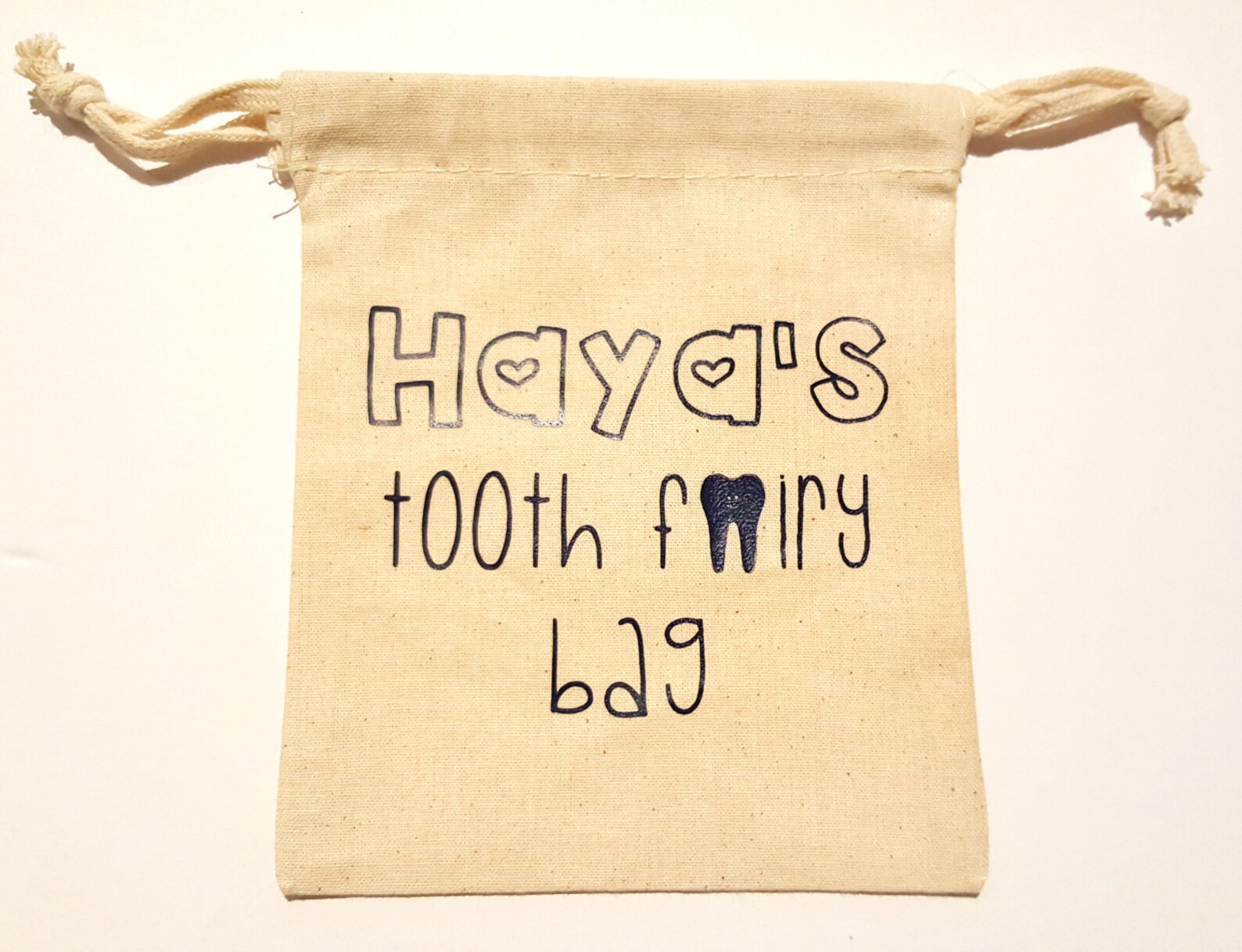 Tooth Fairy Bag Personalized Tooth Bag Money Bag Cotton | Etsy