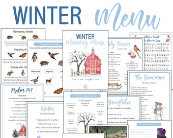 CURSIVE AUTUMN Morning Menu Pages Homeschool Morning Basket Calendar ...