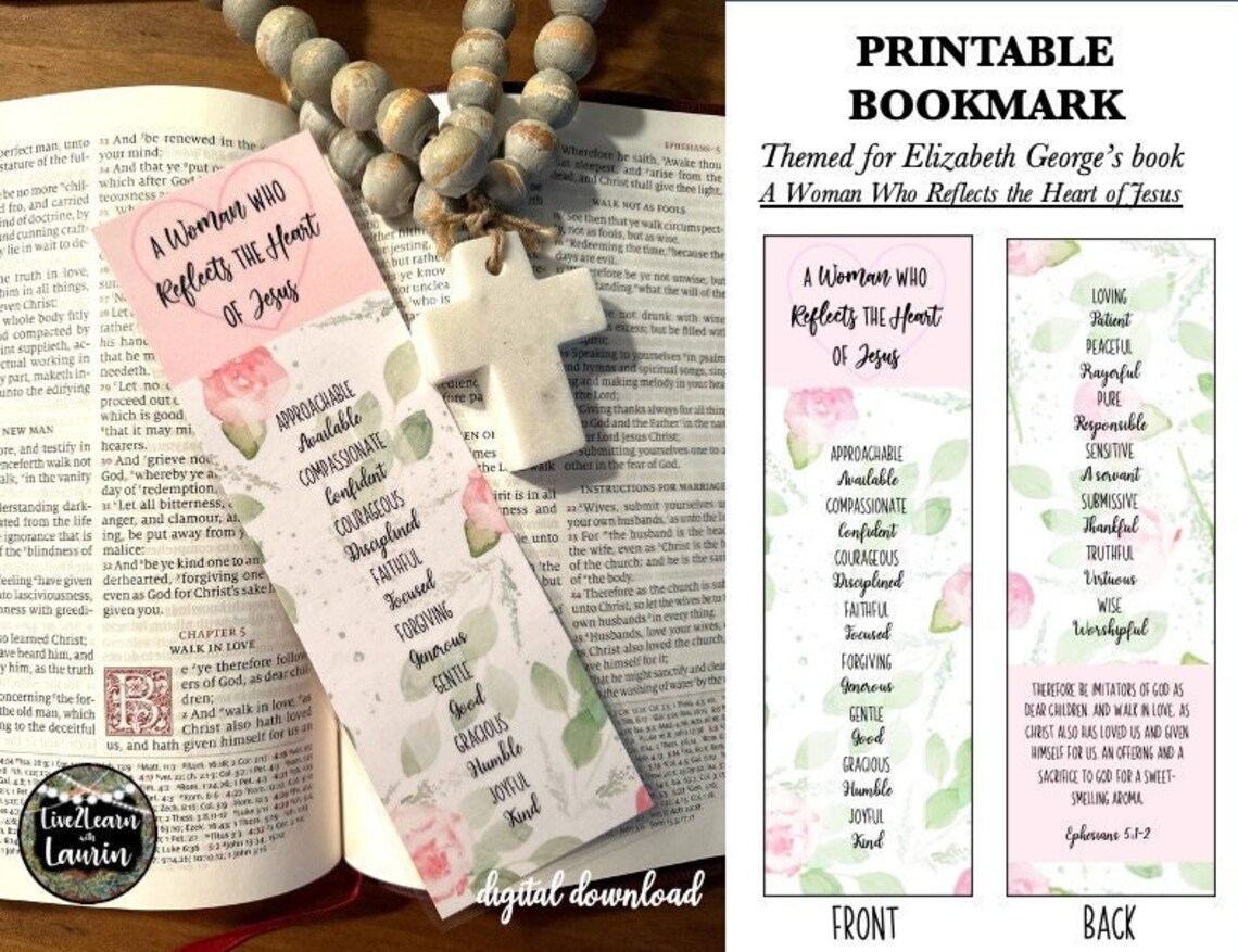 Printable Bookmark for Your BIBLE or A Woman Who Reflects the Heart of ...