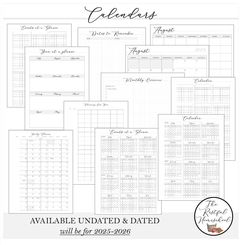 Homeschool Planner 2025-2026 | Printable Homeschool Planner | Weekly ...