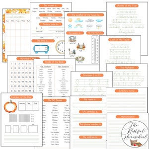 PRIMER AUTUMN Morning Menu Pages | Homeschool Morning Basket | Calendar ...
