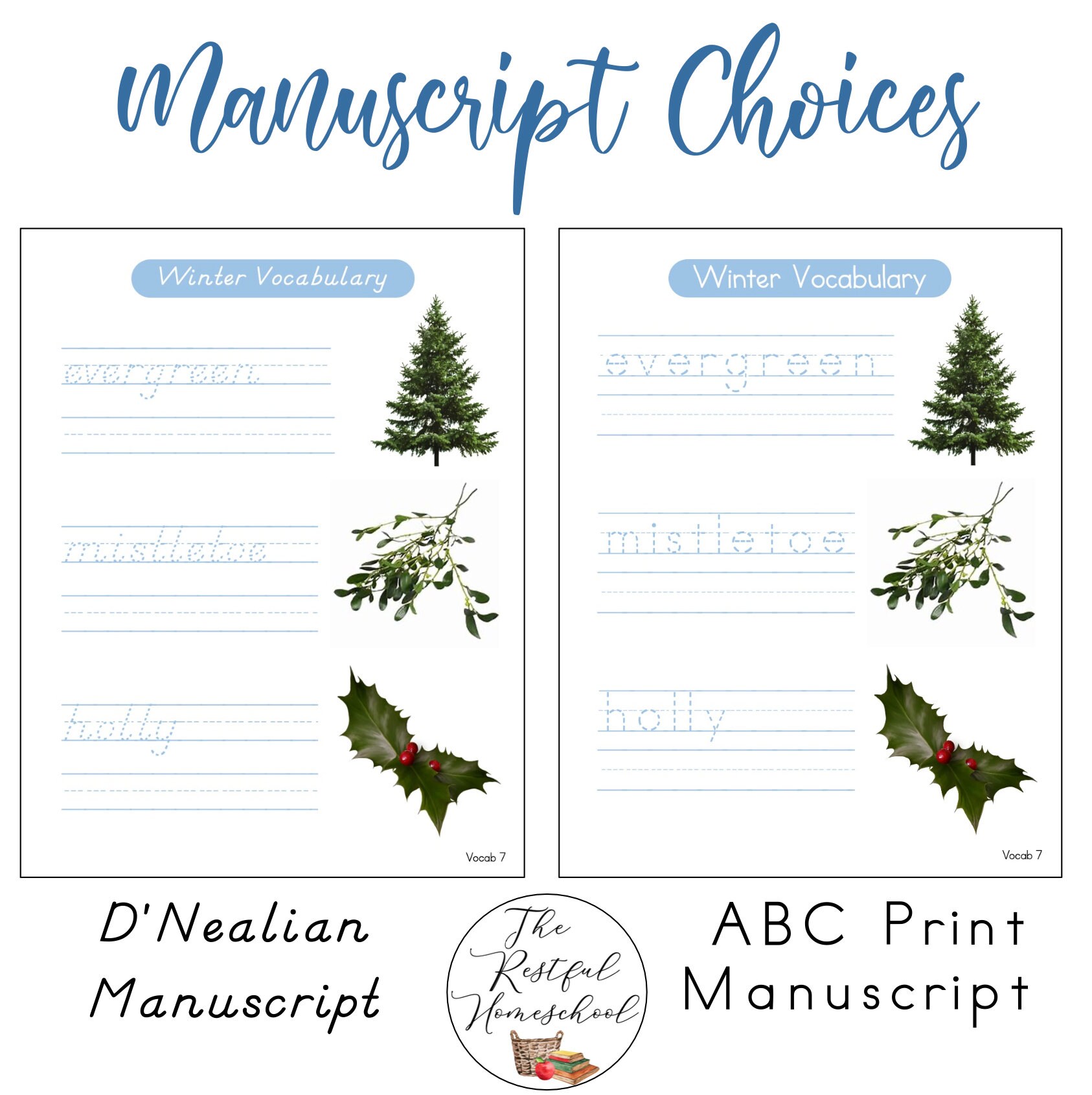 PRIMER WINTER Morning Menu Pages Homeschool Morning Basket Calendar ...