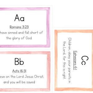 NKJV ABC Scripture Cards & Posters | Homeschool Printable (digital ...