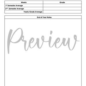 Homeschool Gradebook Printable | Homeschool Grading Sheet | Grade ...