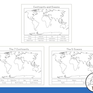 Continents and Oceans | Color and Label Blank World Map | Elementary ...