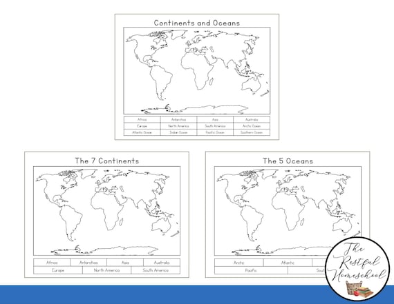 Blank Map Of World Continents And Oceans