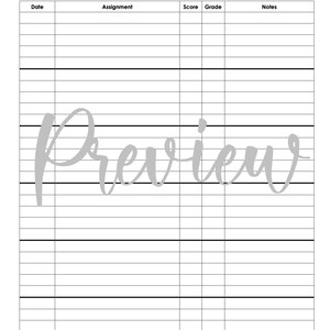 Homeschool Gradebook Printable | Homeschool Grading Sheet | Grade ...