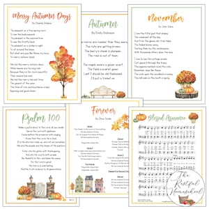 PRIMER AUTUMN Morning Menu Pages | Homeschool Morning Basket | Calendar ...