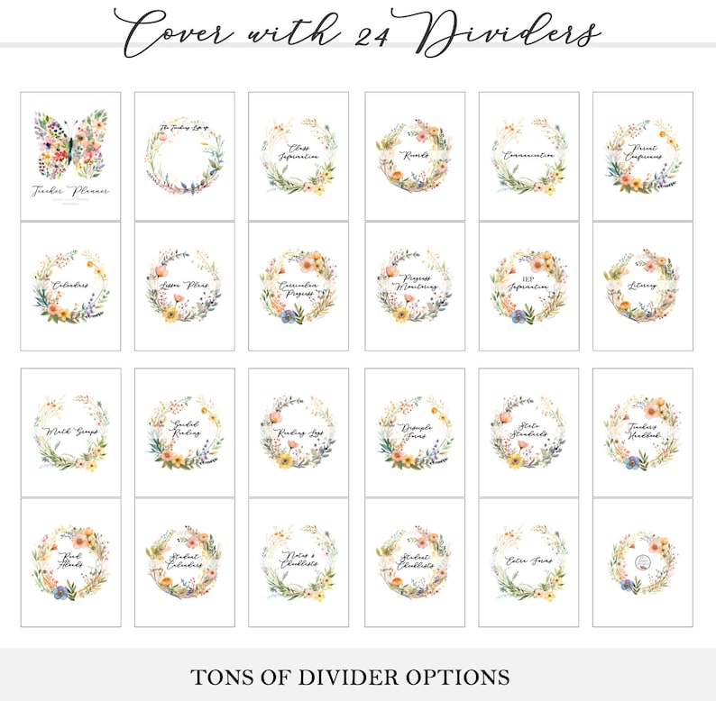 Floral Butterfly Teacher Planner Binder 2024-2025 Year - Etsy