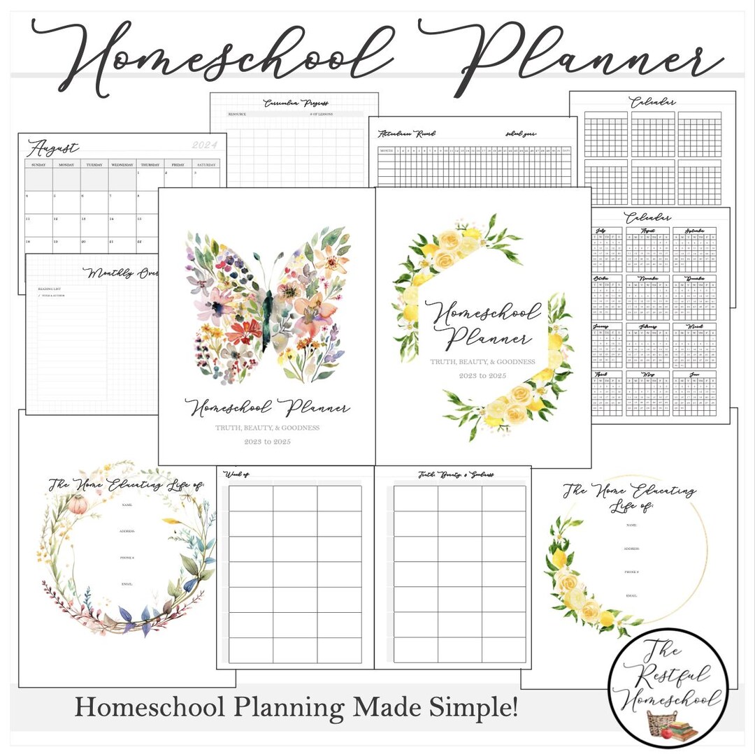 Homeschool Planner 2025-2026 | Printable Homeschool Planner | Weekly ...