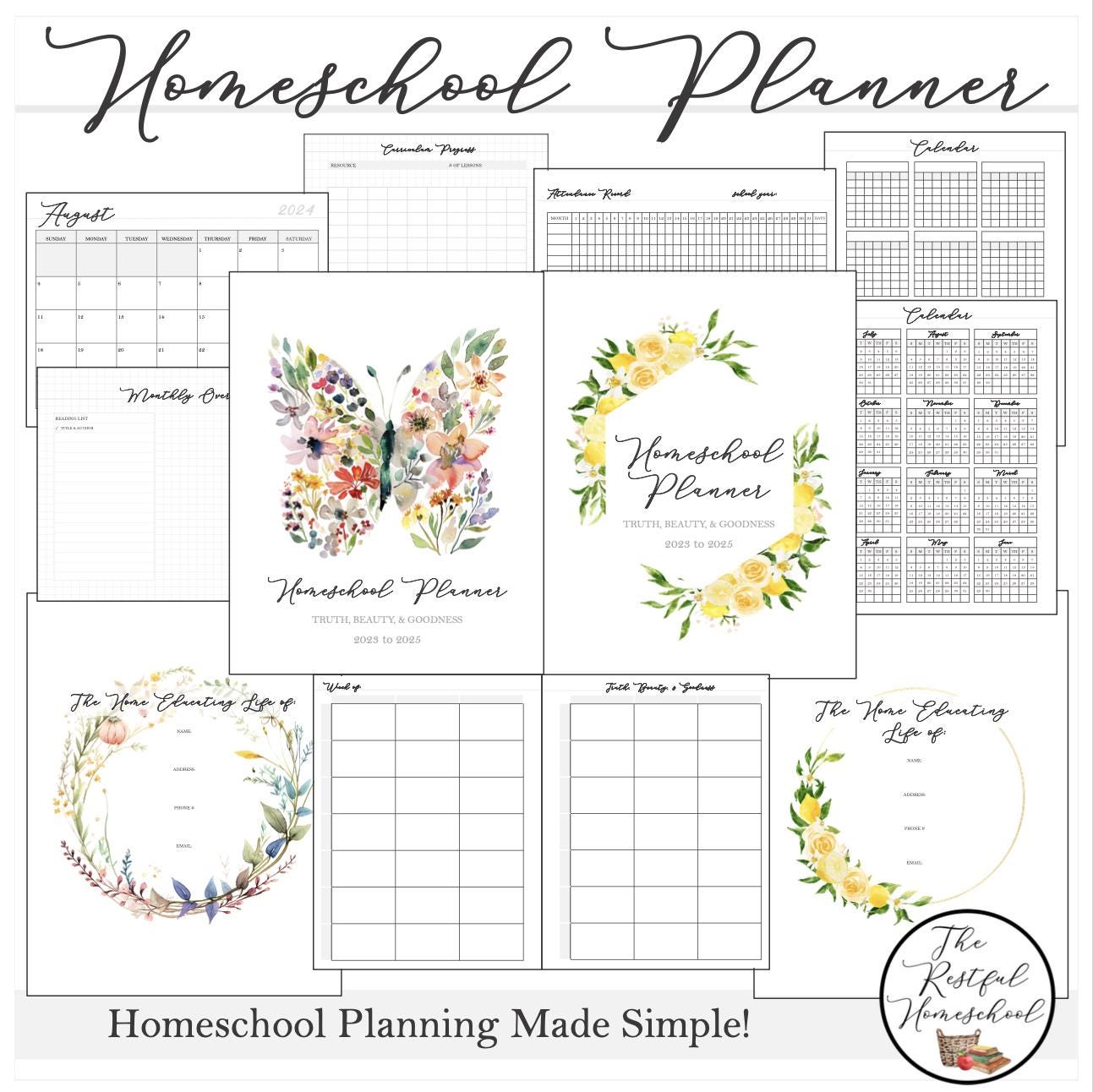 Homeschool Planner 2025-2026 | Printable Homeschool Planner | Weekly ...