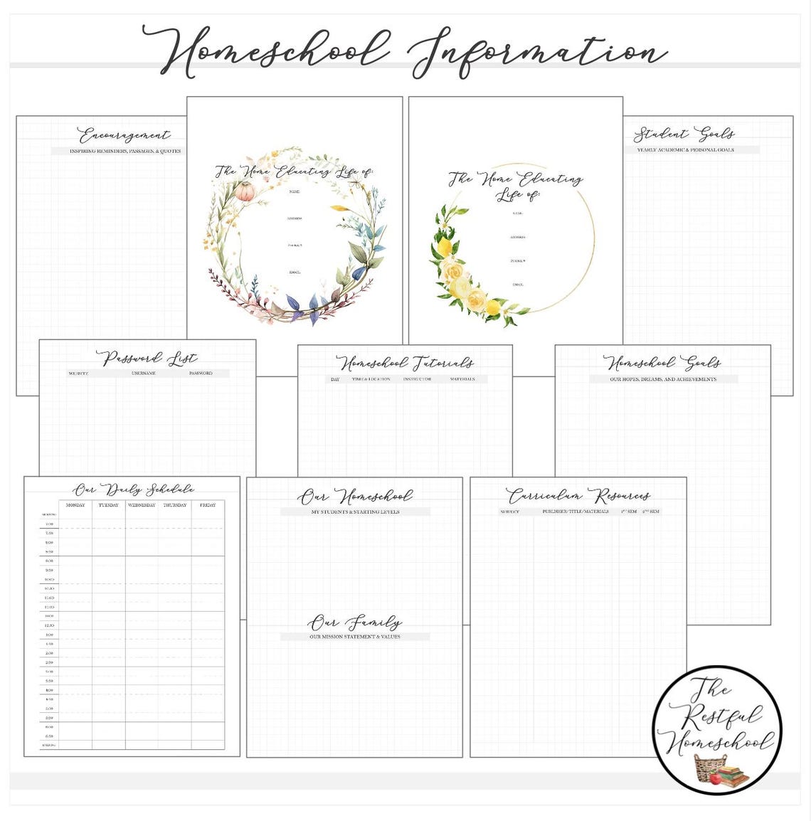 Homeschool Planner 2025-2026 | Printable Homeschool Planner | Weekly ...