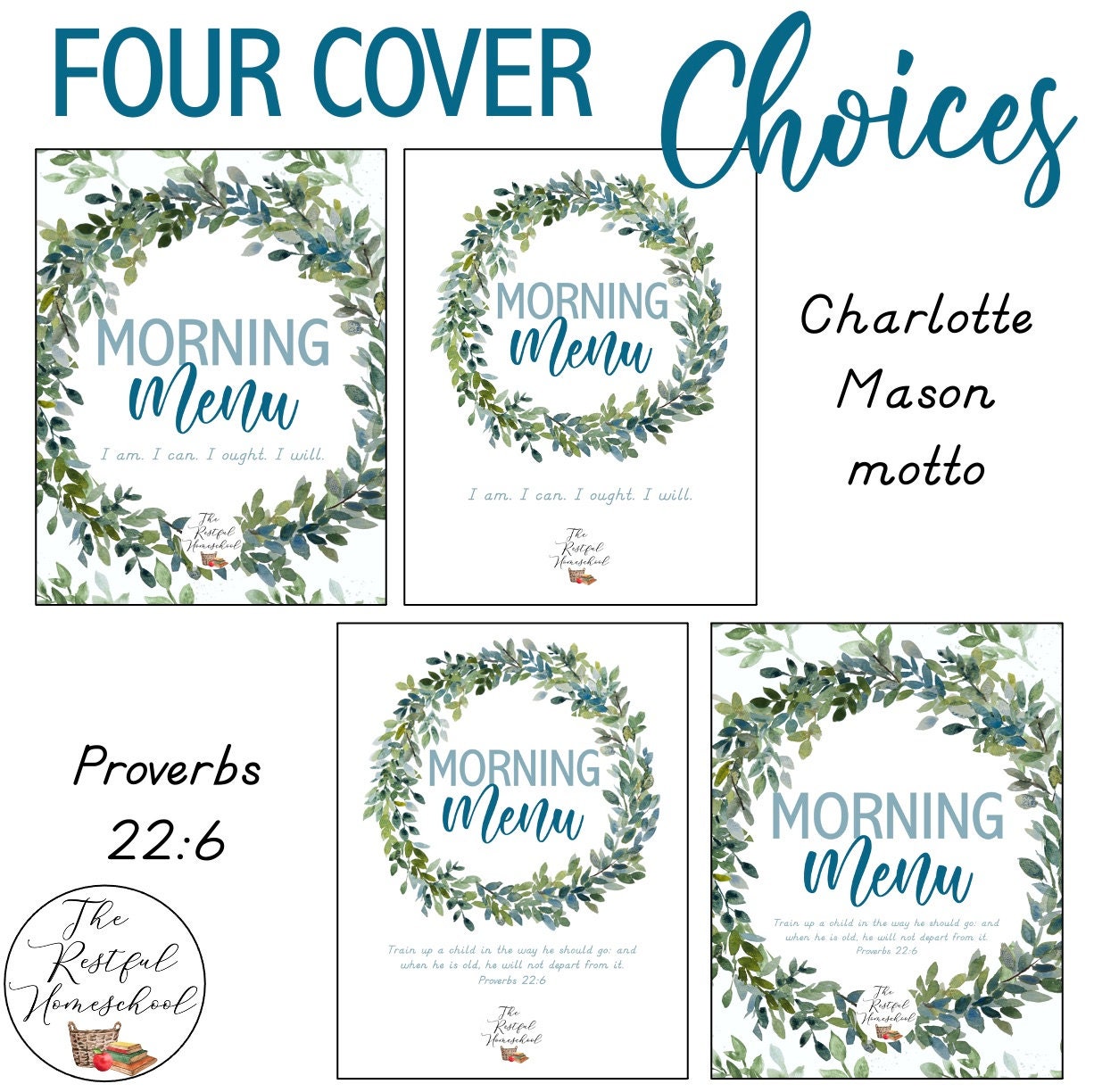 PRIMER Morning Menu Pages Homeschool Morning Basket Calendar Pages ...