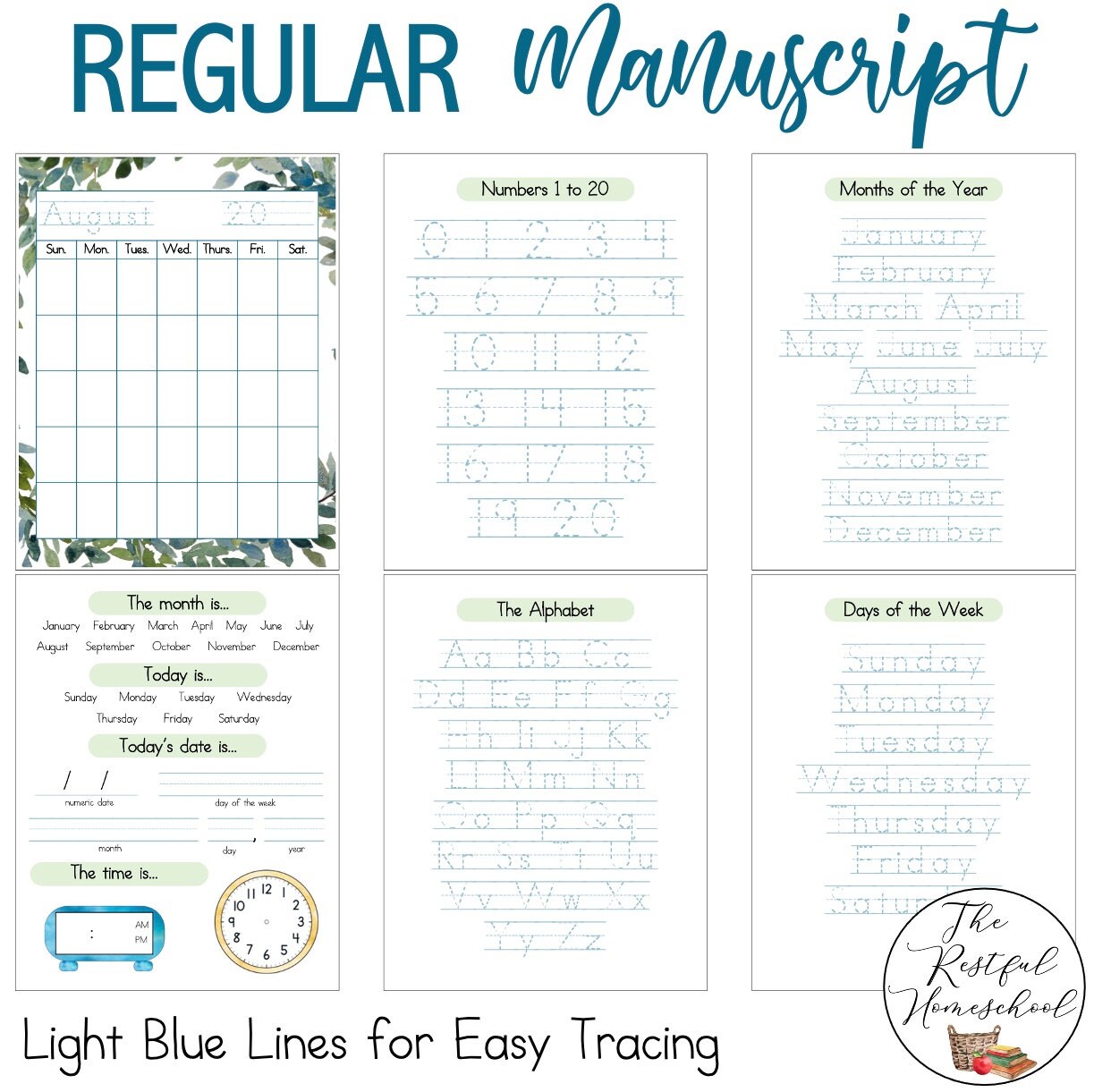 PRIMER Morning Menu Pages | Homeschool Morning Basket | Calendar Pages ...