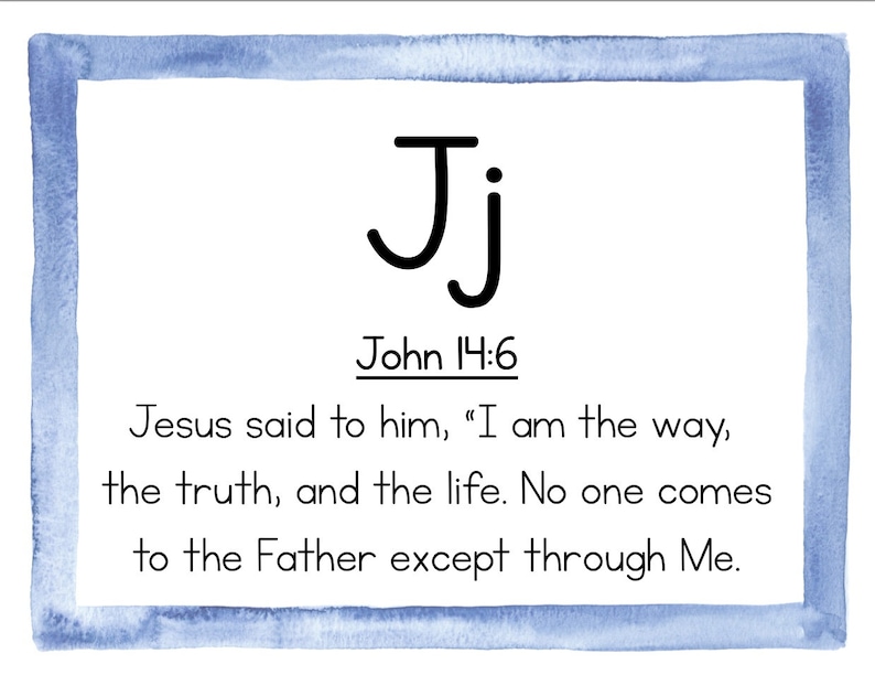 NKJV ABC Scripture Cards & Posters Alphabet Bible Verse Cards Sunday ...