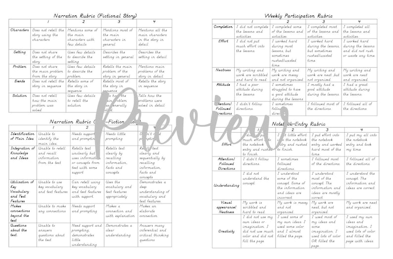 Homeschool Gradebook Printable | Homeschool Grading Sheet | Grade ...