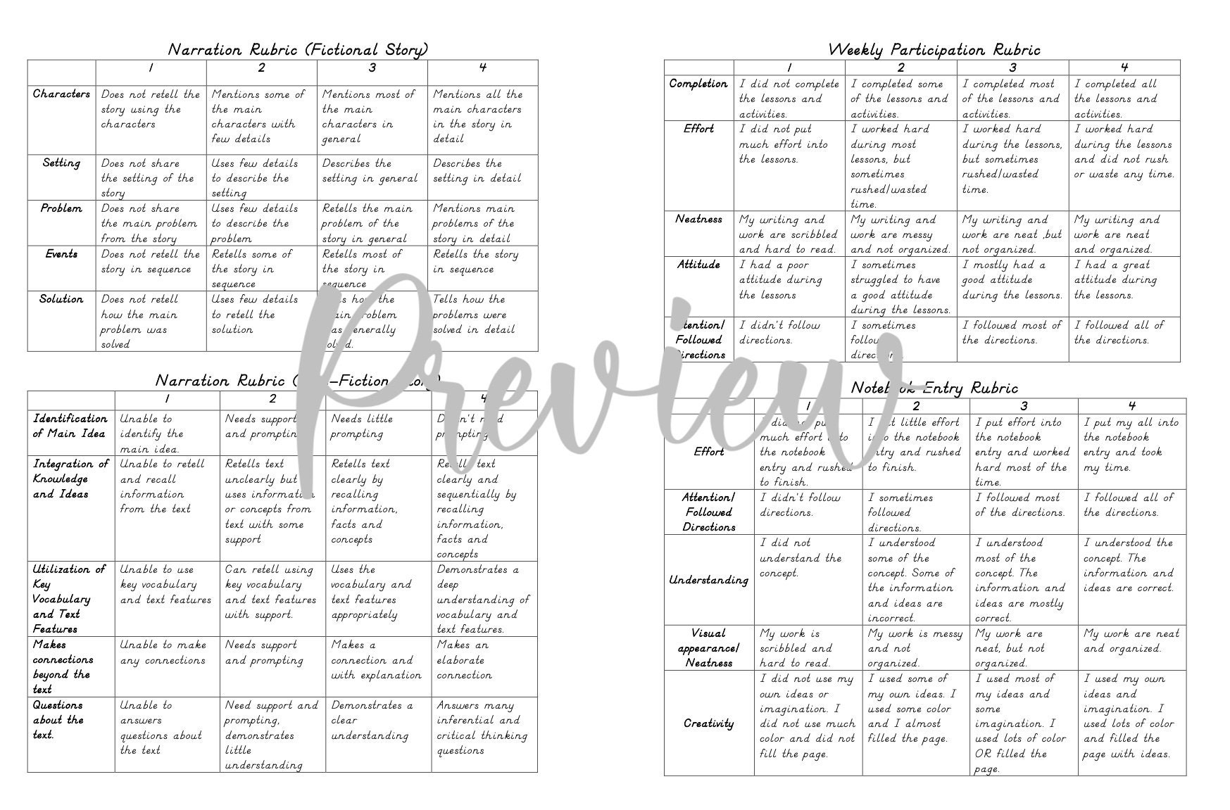 Homeschool Gradebook Printable | Homeschool Grading Sheet | Grade ...