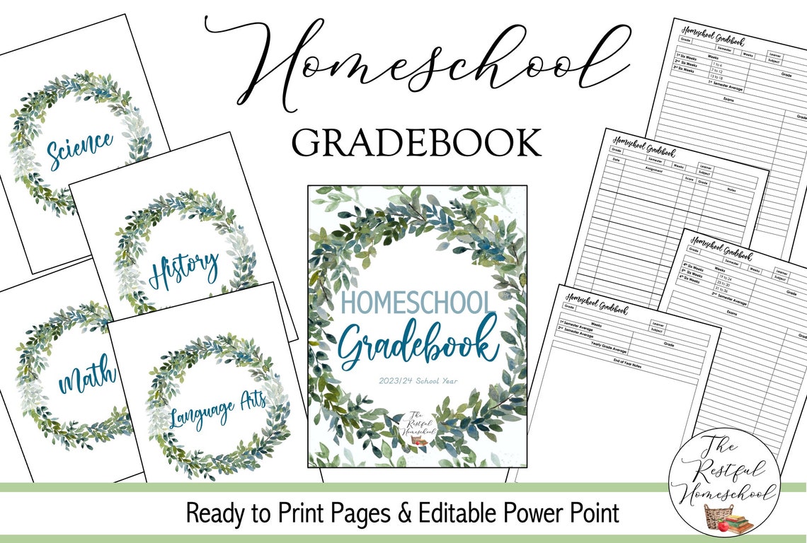 Homeschool Gradebook Printable | Homeschool Grading Sheet | Grade ...