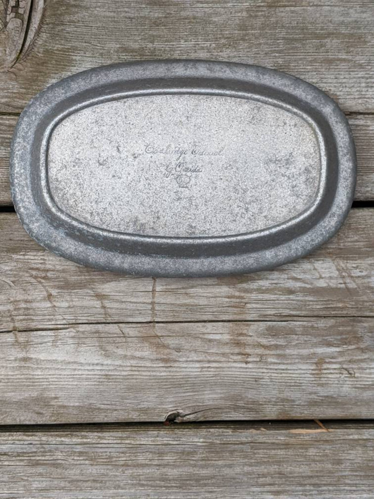 Oneida Cambridge Colonial Pewter Ashtray 70s Warning: The | Etsy