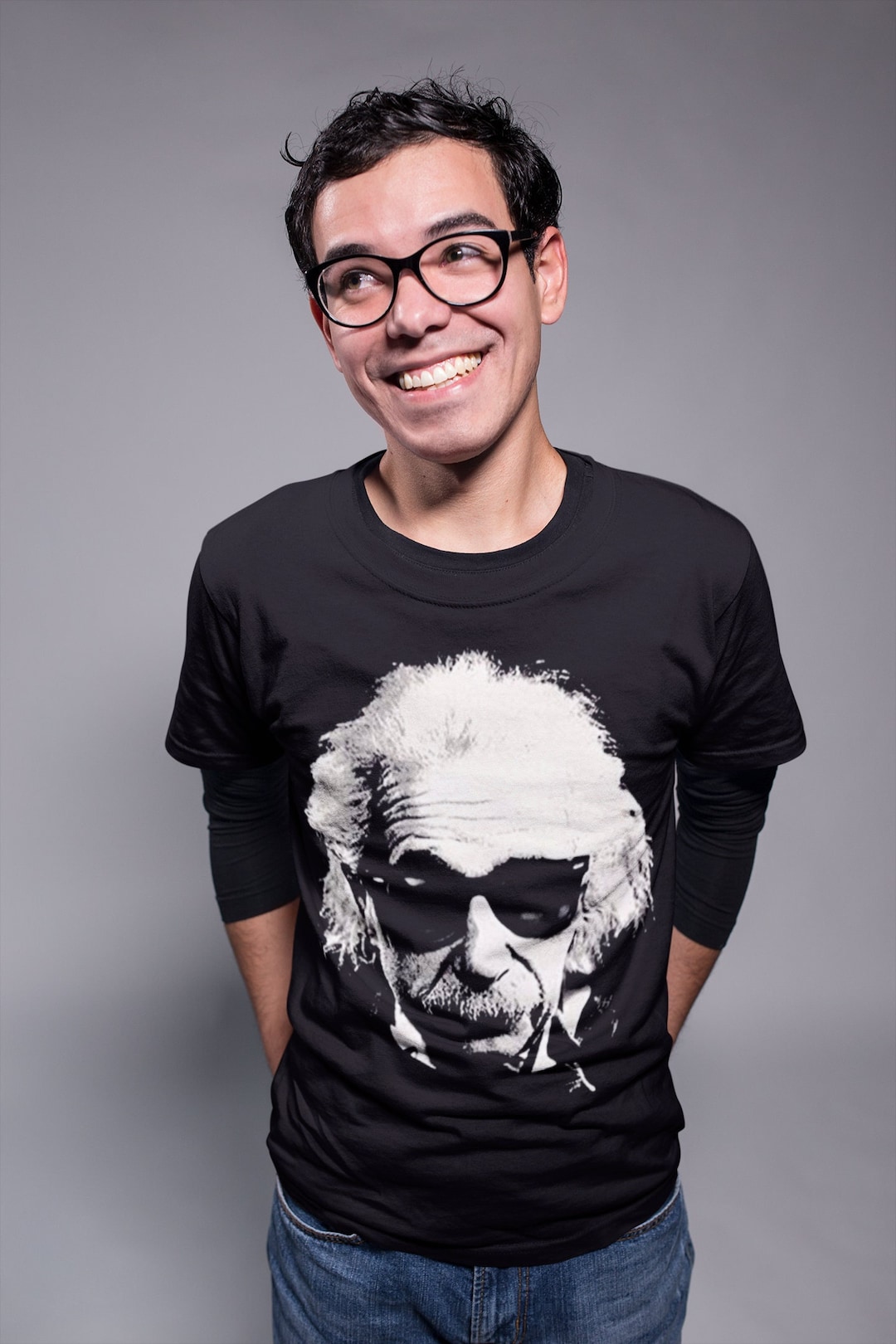Pins & Bones Einstein Shirt, Cool Shades Retro, Einstein T Shirt Black ...