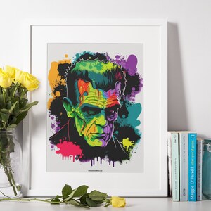 Frankenstein Printable Painting, Frankie Wall Art Decor, Goth Occult ...