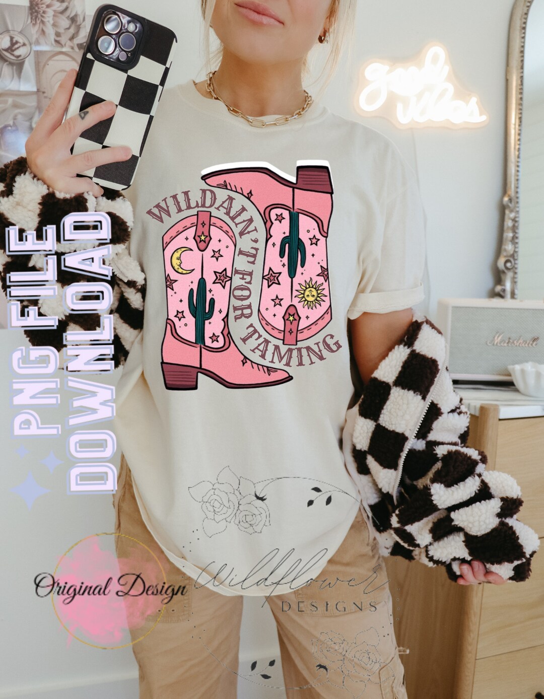 Wild Ain't for Taming Png, Western Png, Cowboy Png, Digital File - Etsy