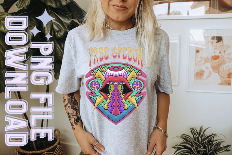 Free Speech Png, Trippy Png, Hippy Png - Etsy