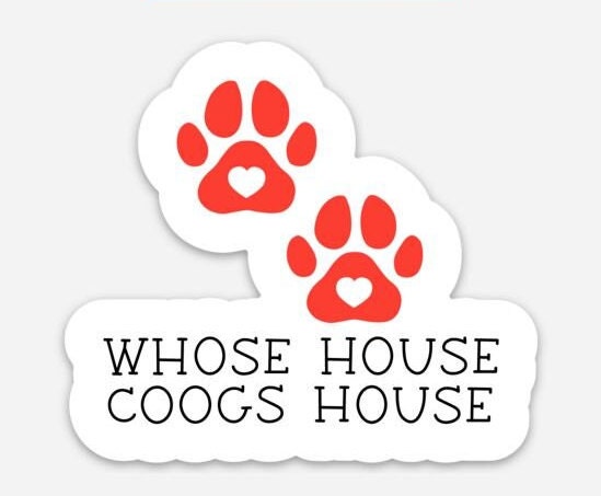 Whose House Coogs House Sticker - Etsy