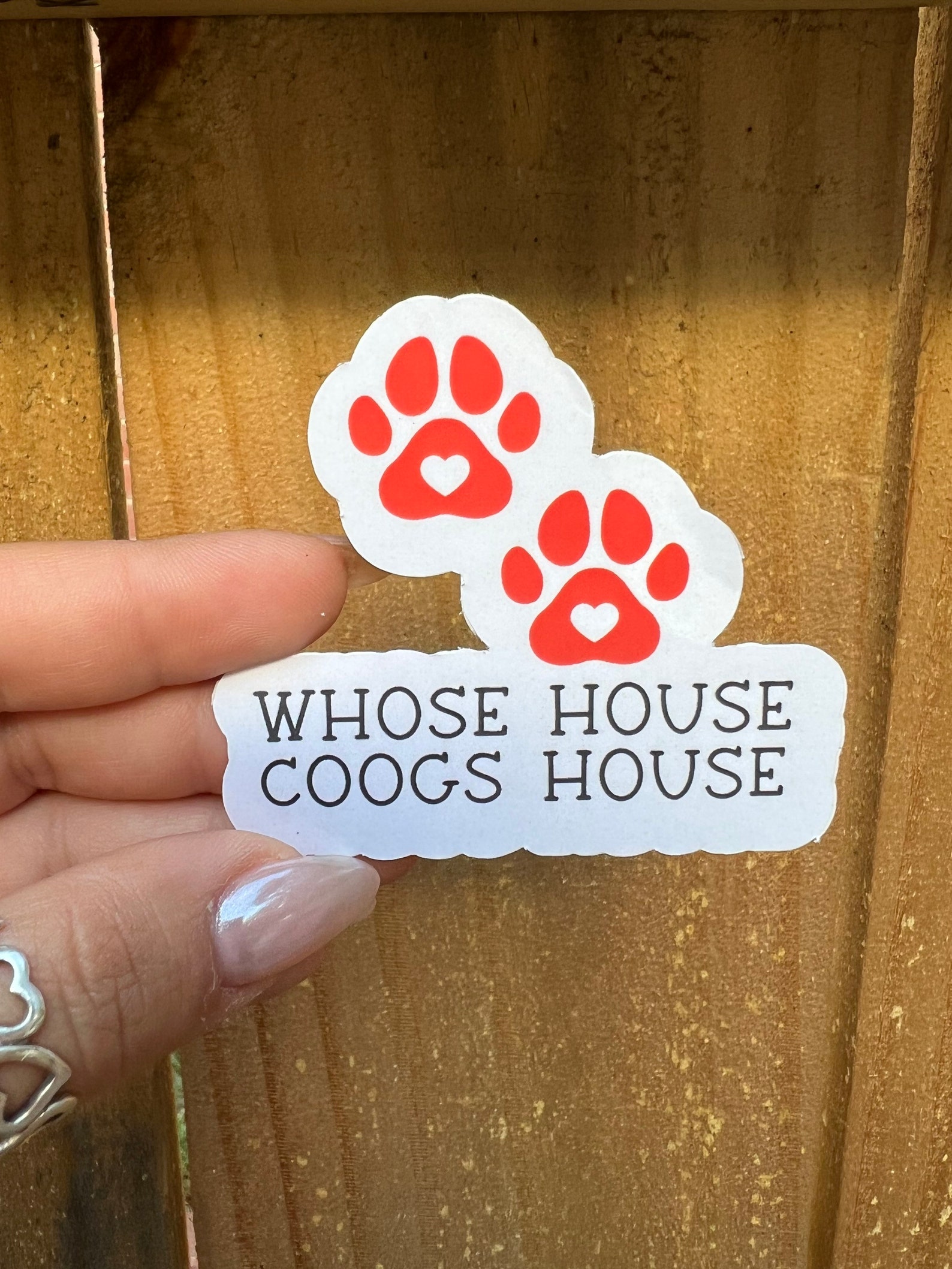 Whose House Coogs House Sticker - Etsy
