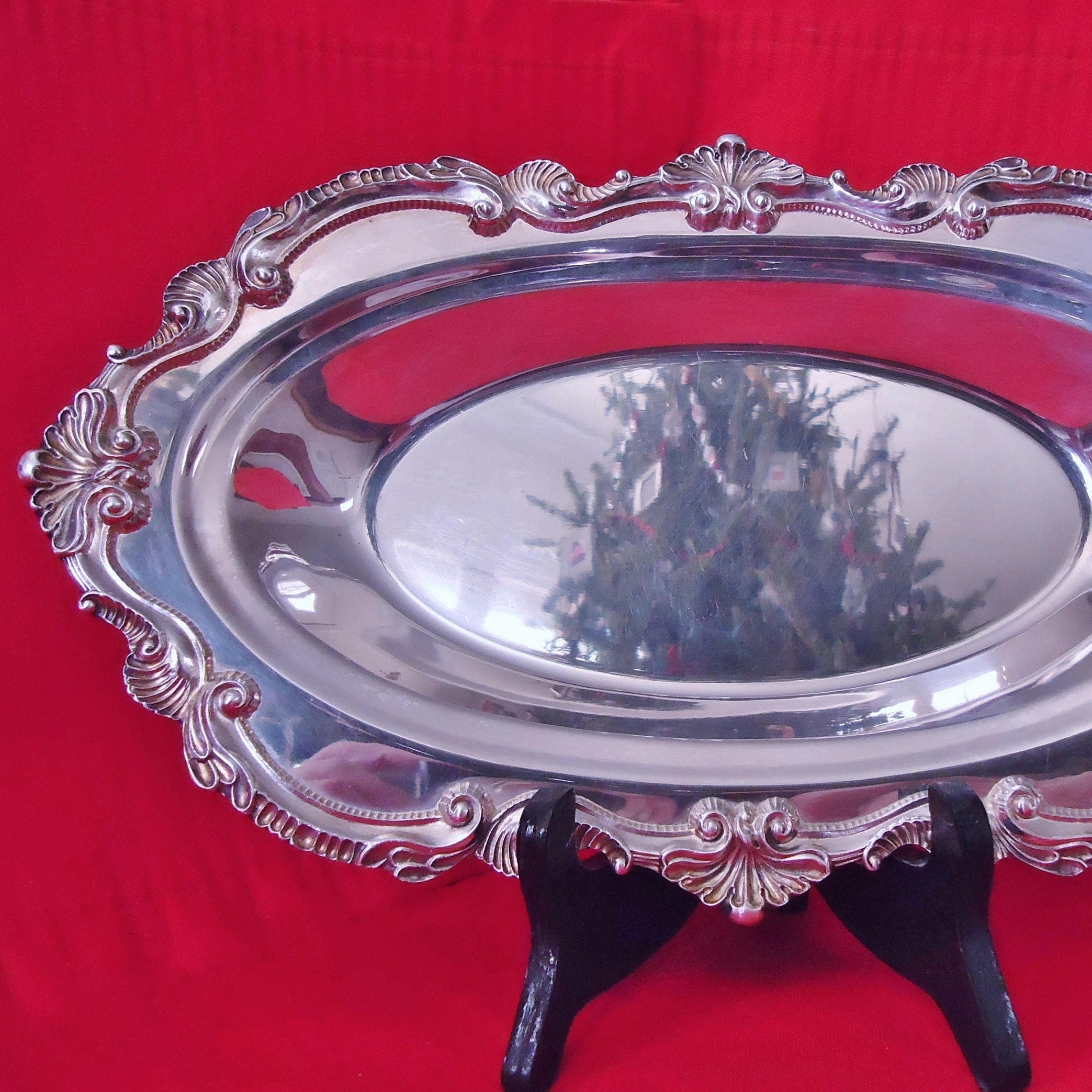 CHIPPENDALE Silver BREAD TRAY by Wallace Silver Co With Ornate Scroll ...