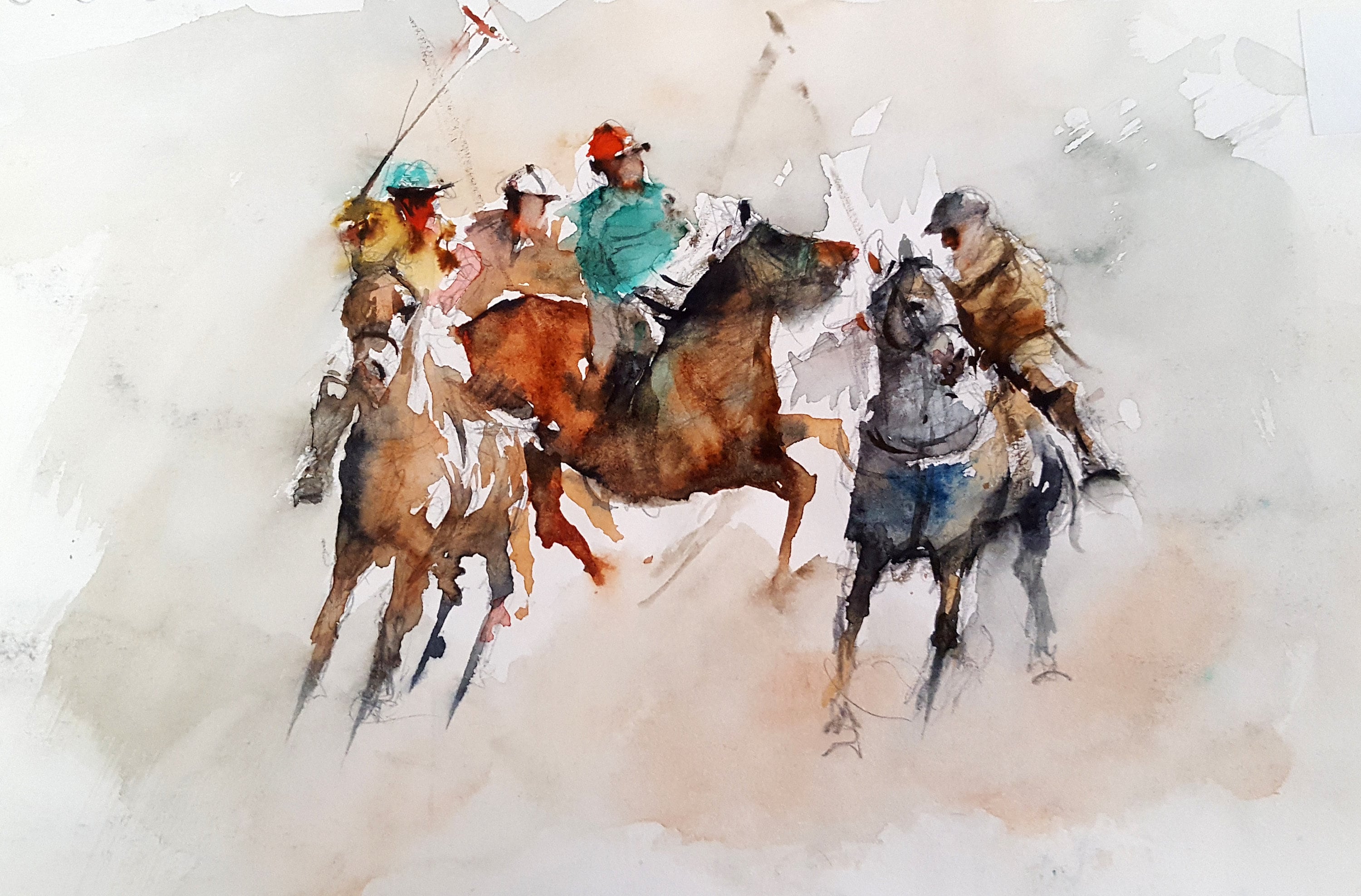 Abstract Polo Game Watercolor Painting Prints, You Will Love. - Etsy