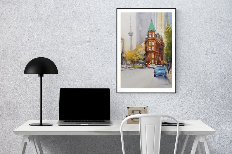 Gooderham Building CN Tower Toronto Watercolor Painting Prints You Will ...