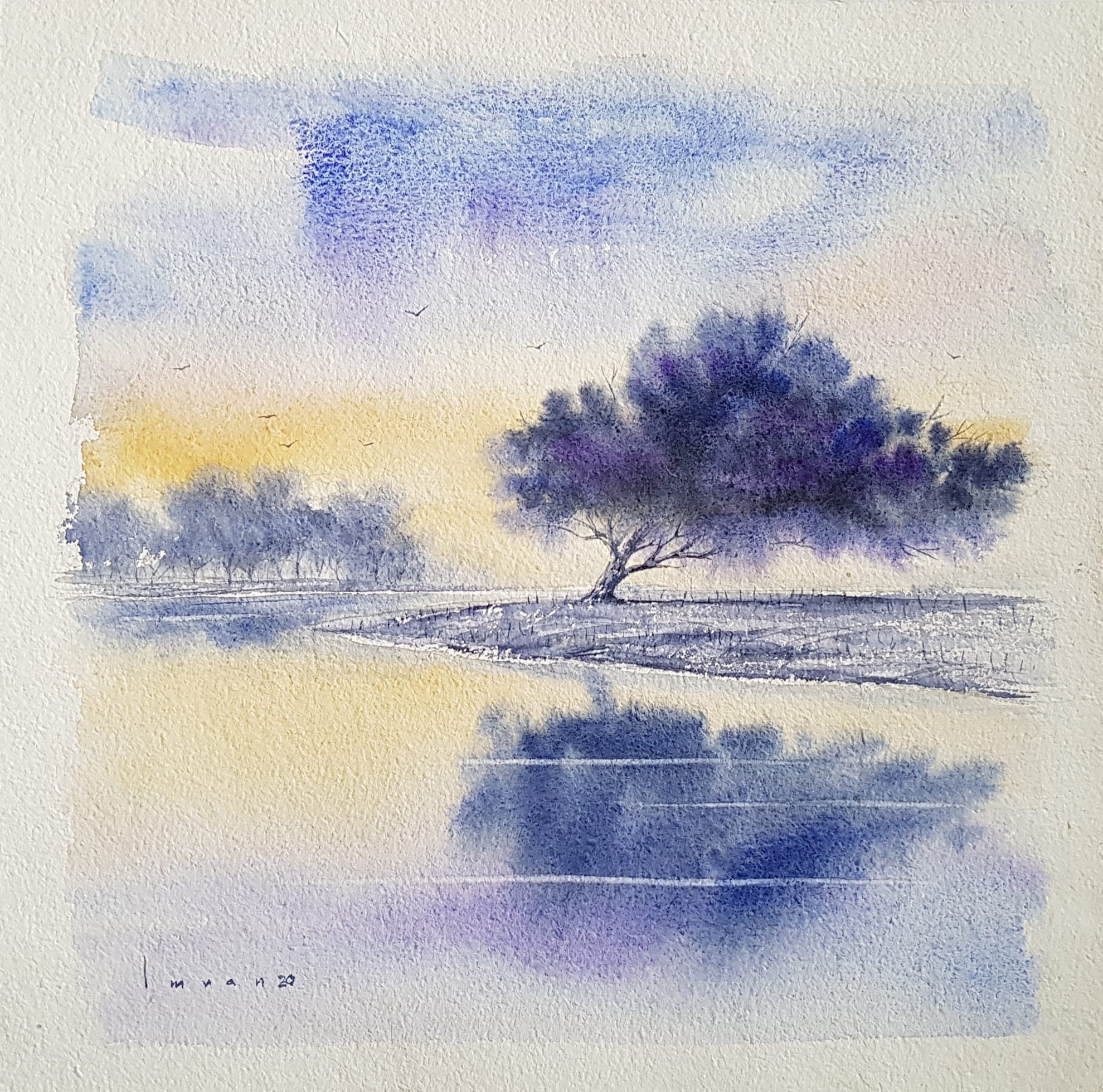 Relaxing Watercolor Print of the Original Watercolor Painting. - Etsy 日本