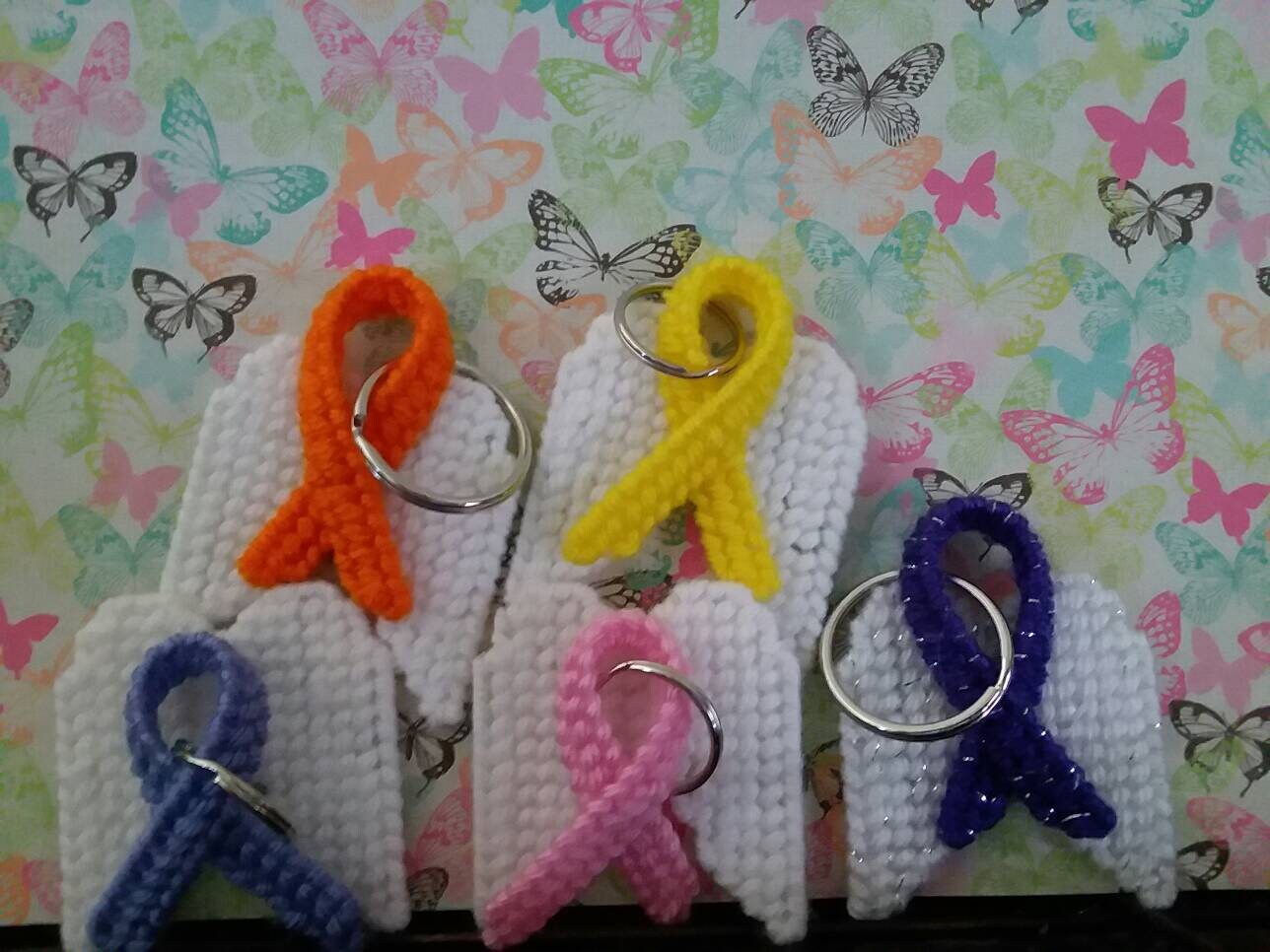 Ribbon Keychains With Wings - Etsy