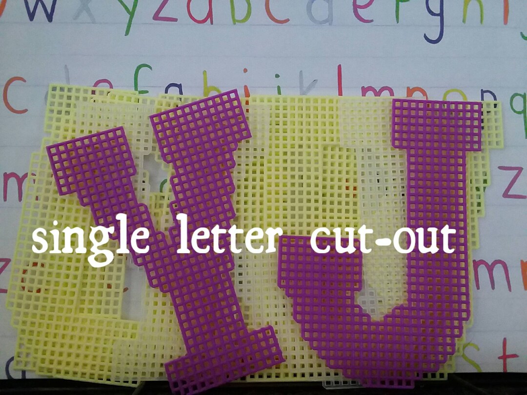 Plastic Canvas LG Letters Cut Outs. Single Letters. - Etsy