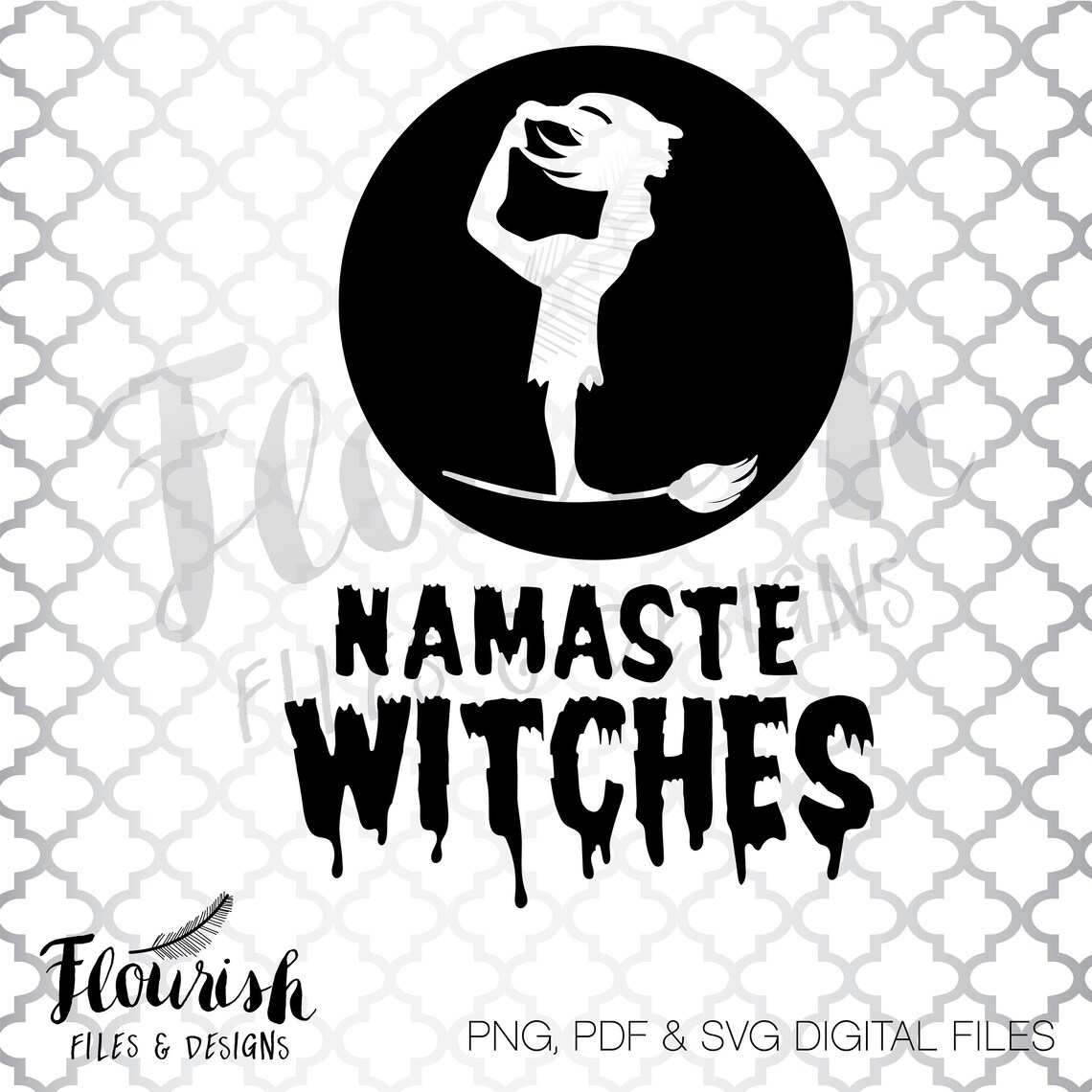 Namaste Witches Digital Cut Files SVG PNG PDF Digital - Etsy