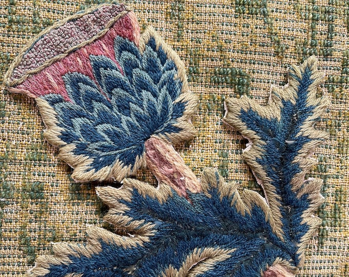 17th Century Crewelwork Jacobean Tree of Life Flower Antique Thistle ...