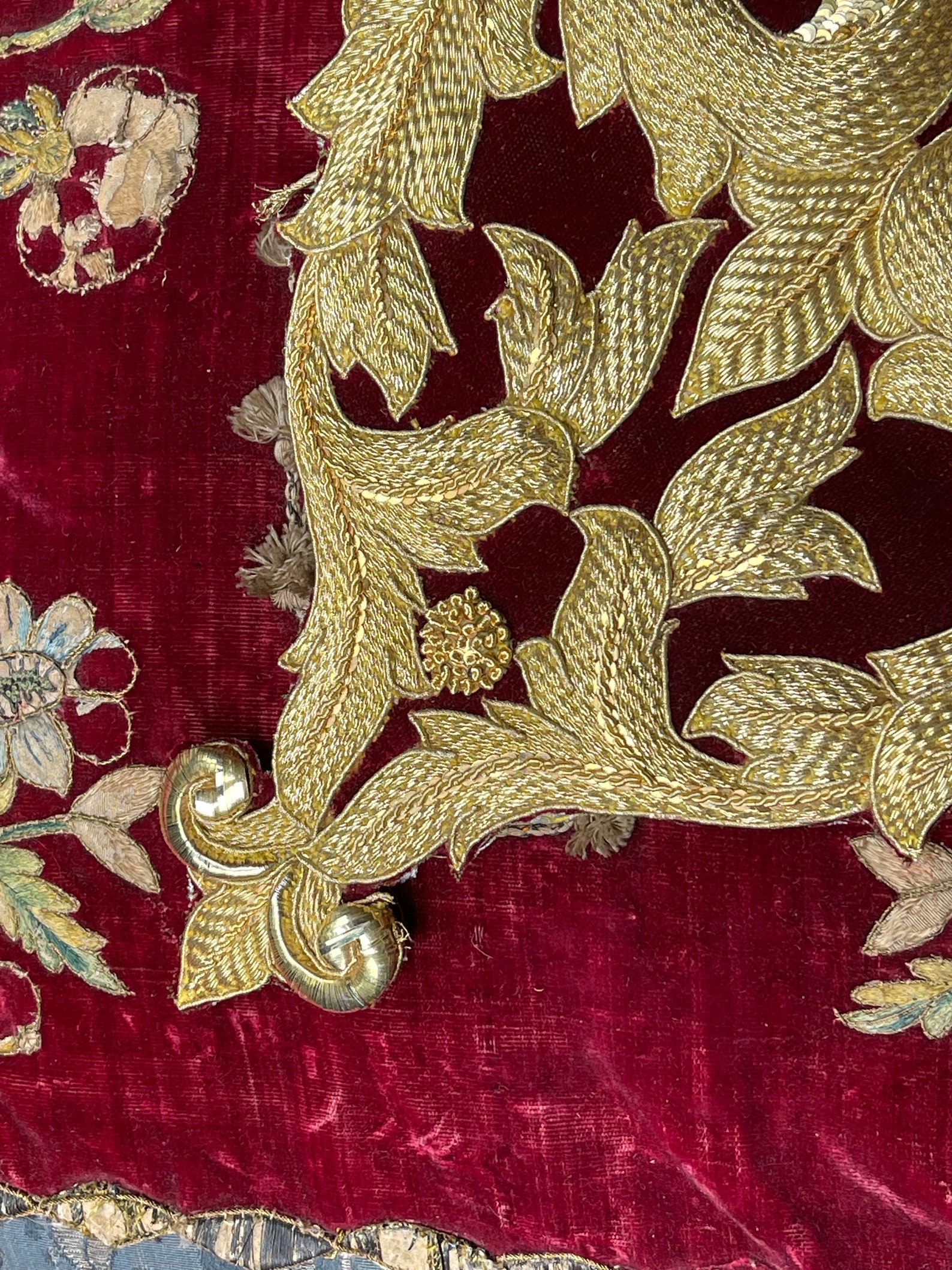 Gold Work Embroidery Spanish Bullion Applique Baroque Panel - Etsy