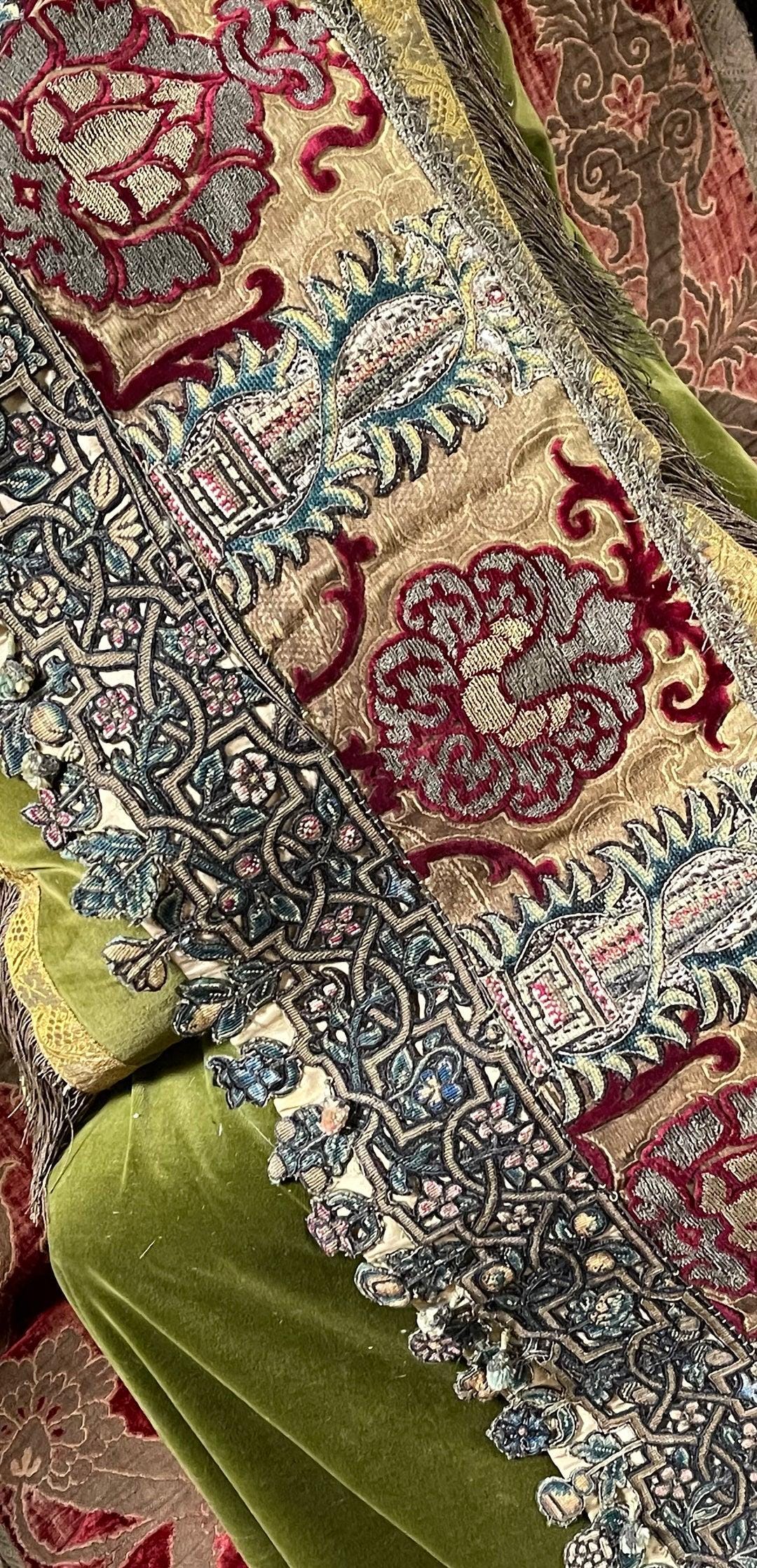 16th Century Renaissance Silk Velvet Valance Pomegranates - Etsy