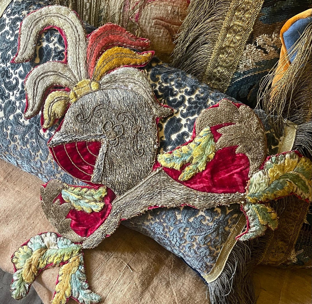 18th Century Heraldic Applique Embroidered Armorial Coat of Arms - Etsy