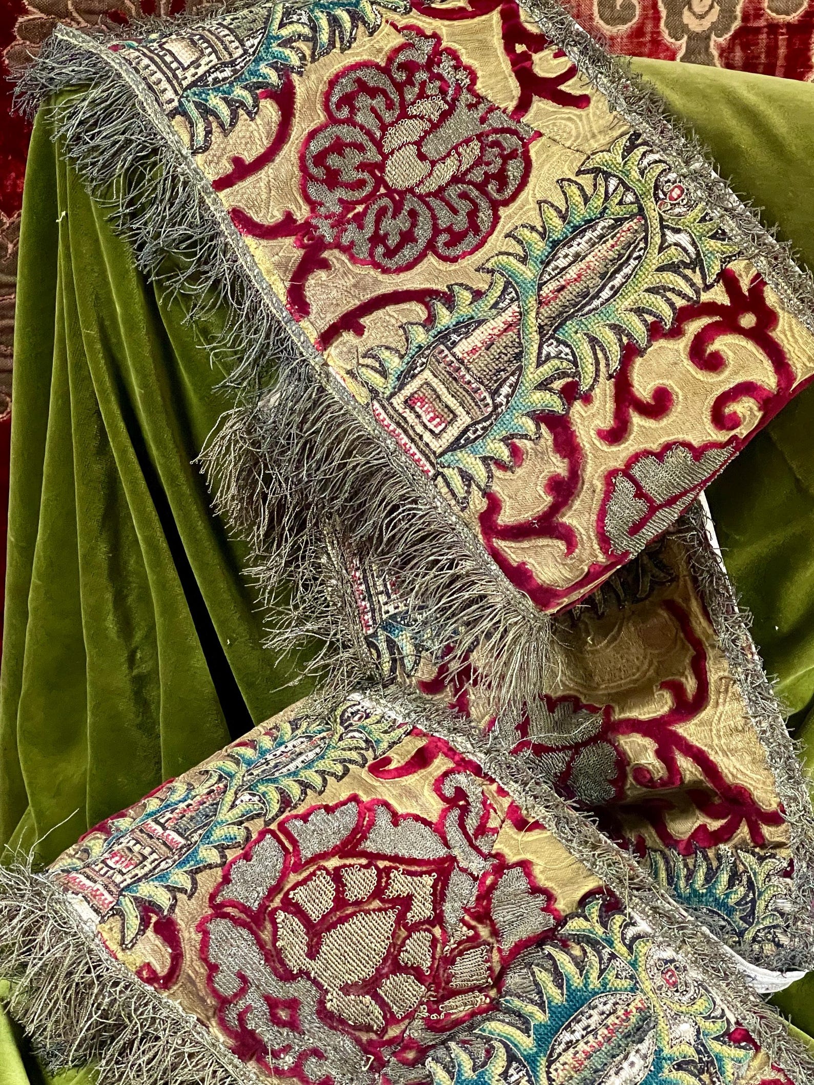 16th Century Renaissance Silk Velvet Valance Pomegranates - Etsy