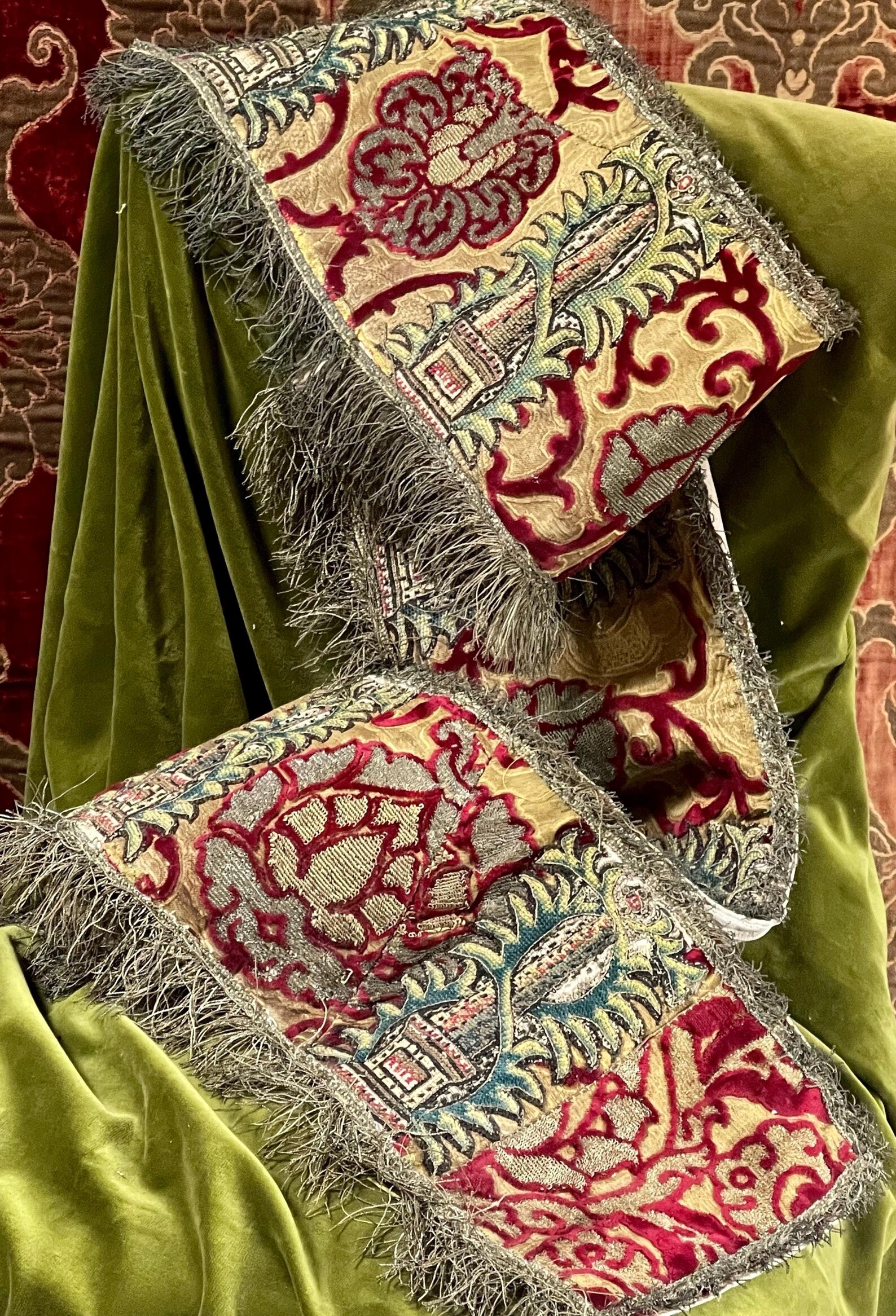 16th Century Renaissance Silk Velvet Valance Pomegranates - Etsy