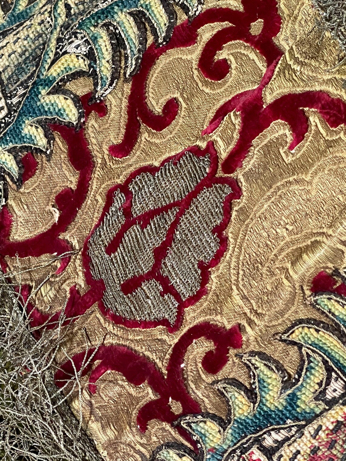 16th Century Renaissance Silk Velvet Valance Pomegranates - Etsy