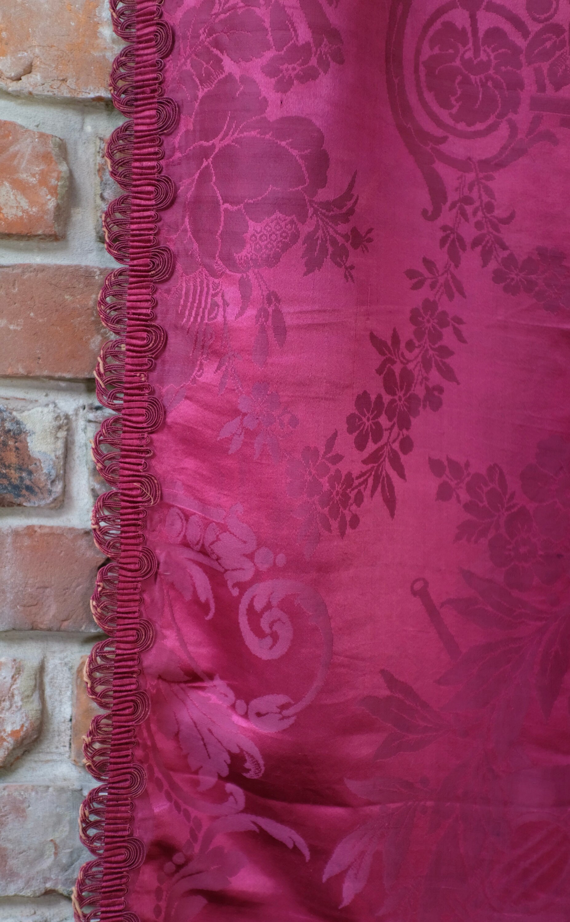 Antique Silk Curtain French Empire Chateau Drape - Etsy