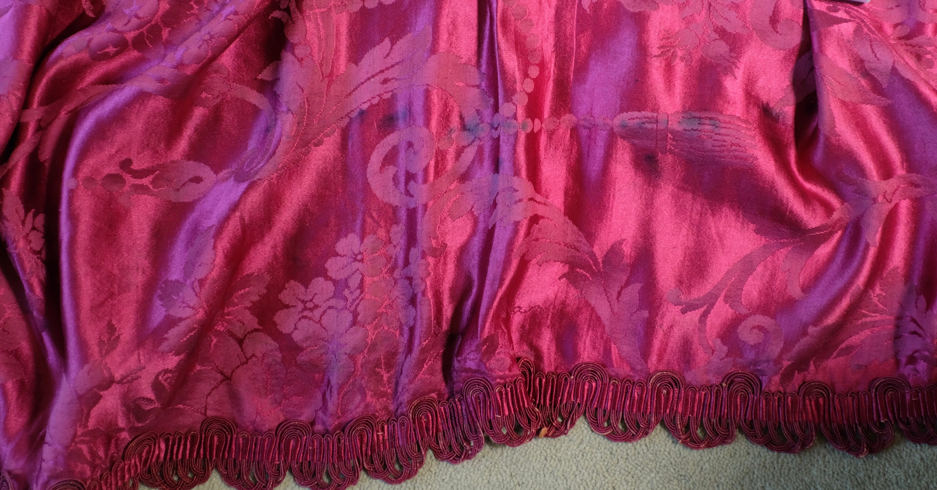 Antique Silk Curtain French Empire Chateau Drape - Etsy