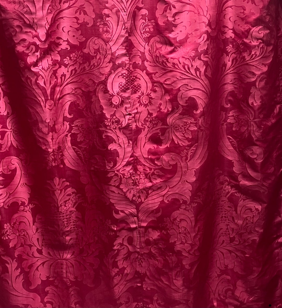 Antique Coverlet French Lyon Silk Damask Medici Design - Etsy