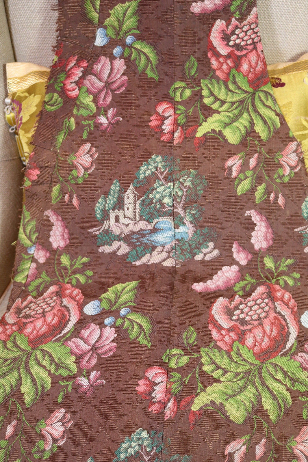 Fiber Arts Spitalfields Silk Fabric Antique Brocade 18th Century ...