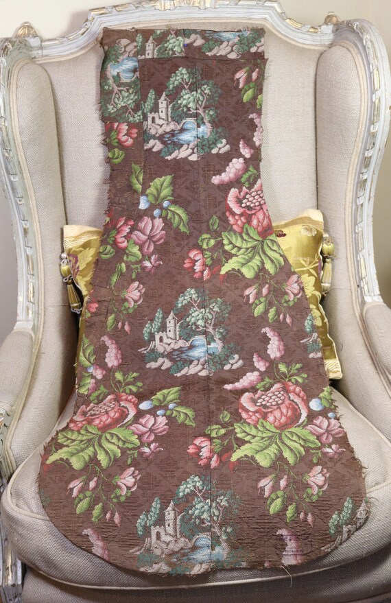 Fiber Arts Spitalfields Silk Fabric Antique Brocade 18th Century ...