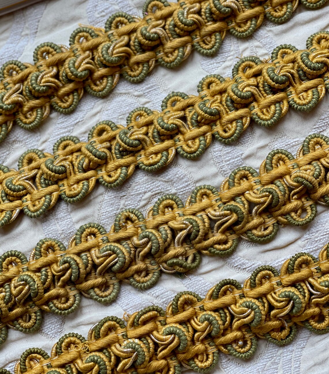 Antique Upholstery Trim Wired Silk Gimp Passementerie - Etsy